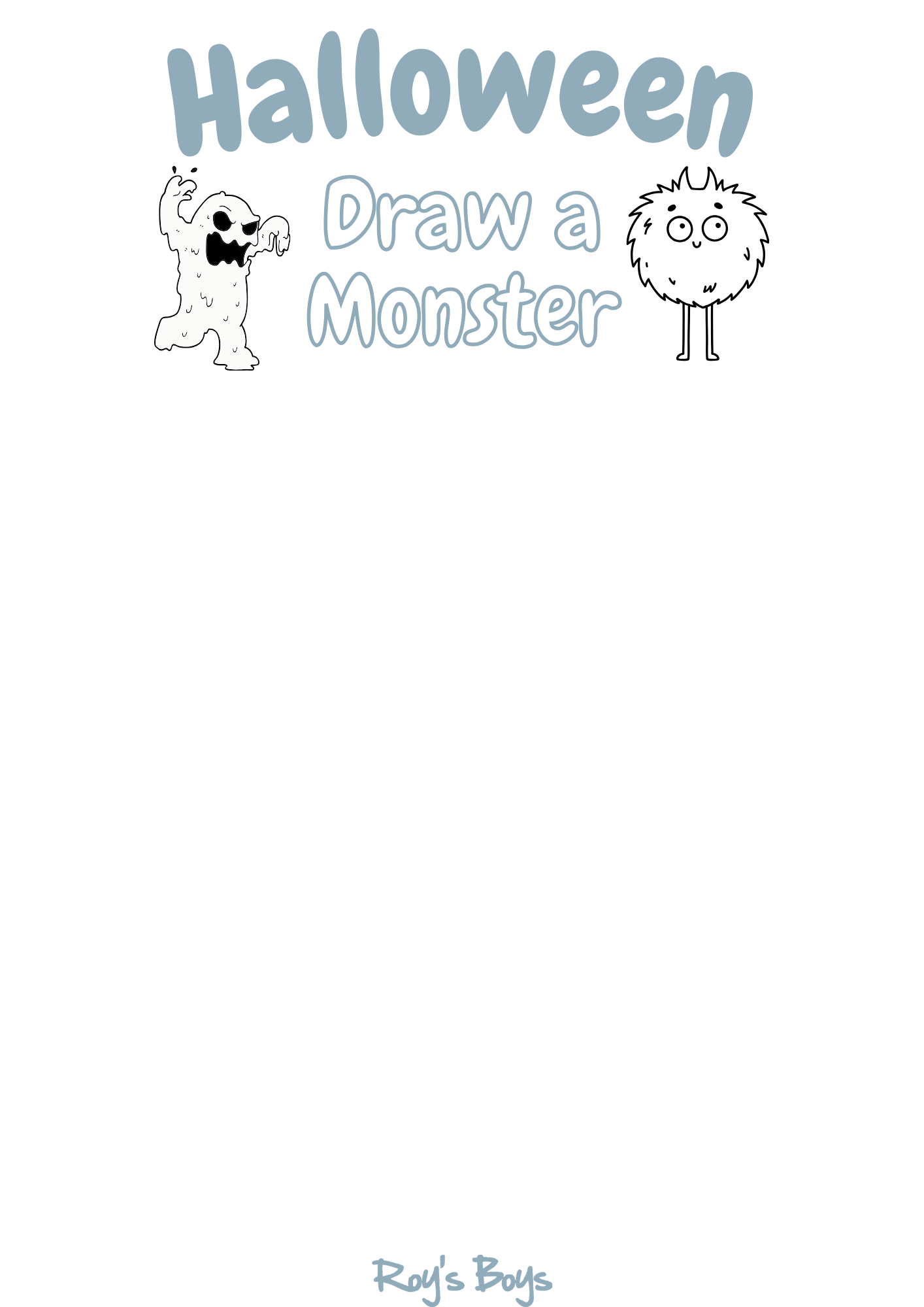 Halloween Draw a Monster | Kids Activity – Roy's Boys