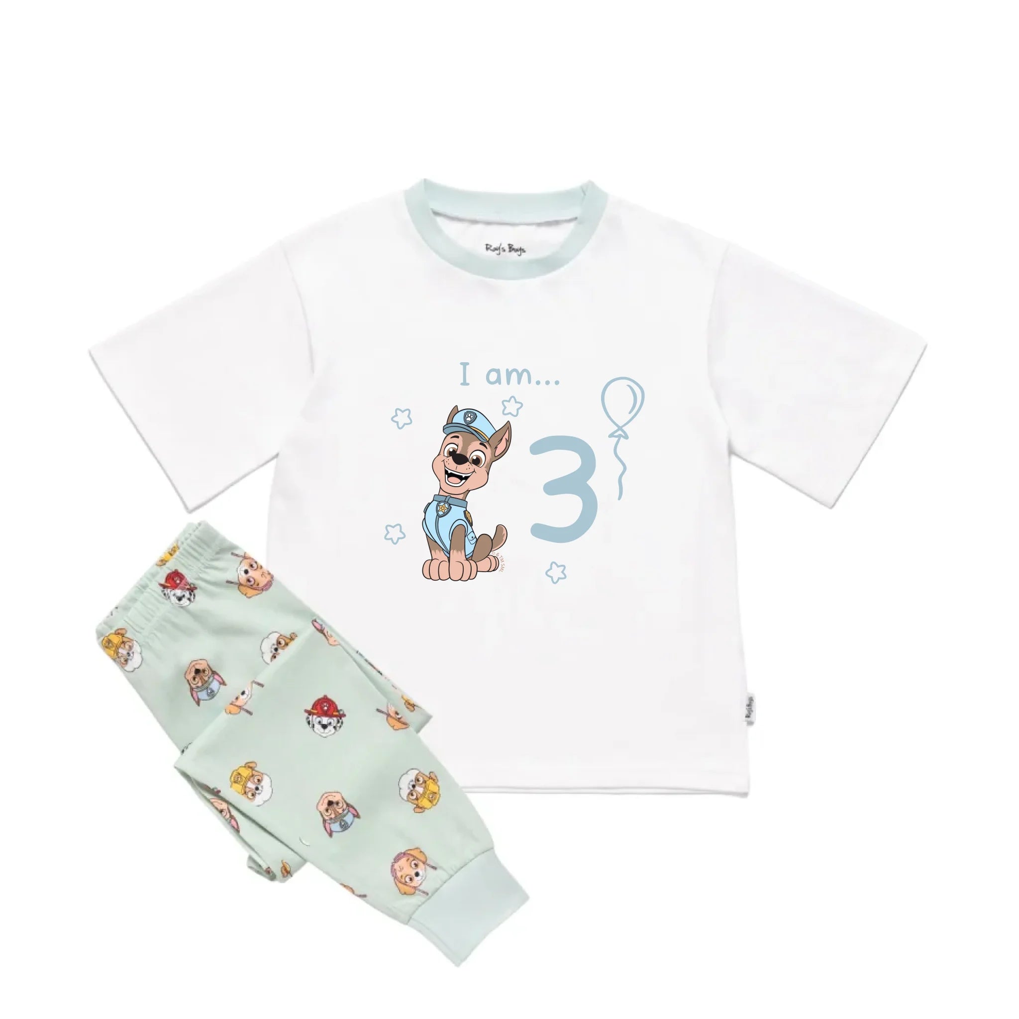 Personalised Paw Patrol 'I am...' Birthday Kids' Pyjamas | Roy's Boys
